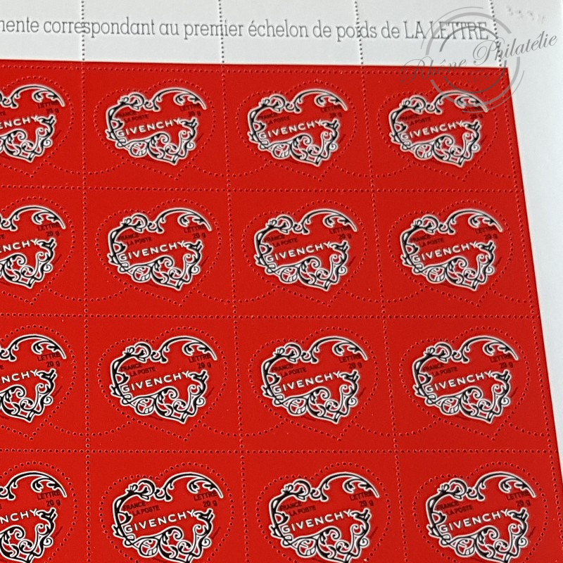 FRANCE FEUILLE DE TIMBRES POSTE SAINT VALENTIN N°3996 composée de 3...