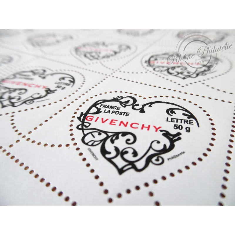 FRANCE FEUILLE TIMBRES POSTE SAINT VALENTIN N°3997 composée de 30 t...