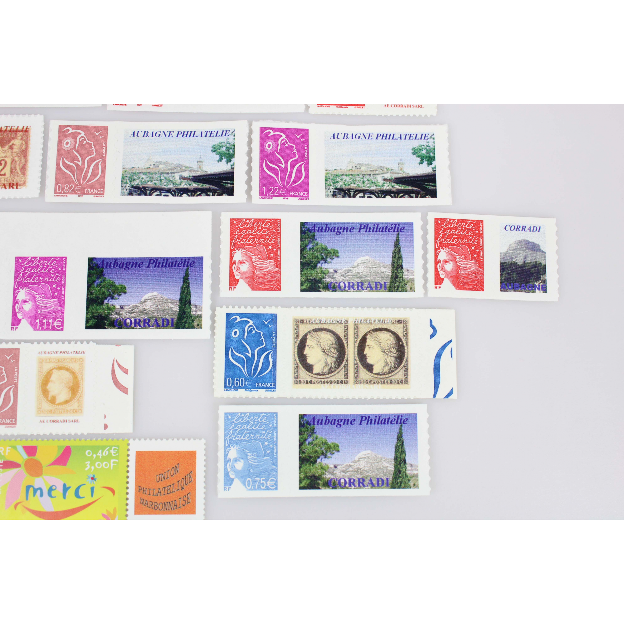 LOT DE TIMBRES PERSONNALISÉS DE FRANCE MAJORITÉ AUTOADHÉSIFS VIGNETTES ...